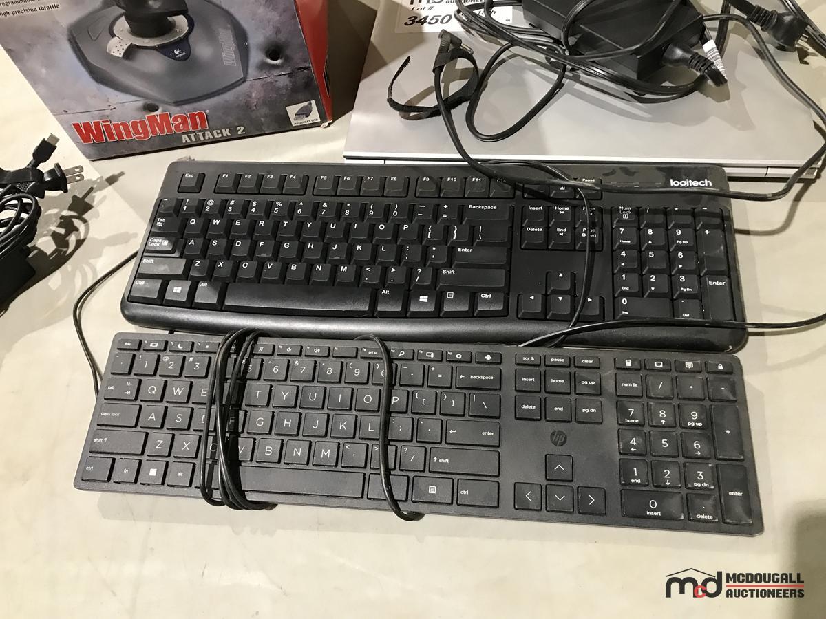 HP Laptop w/ Charger, Logitech Wingman 2 Joystick, USB C Charger, HP ...