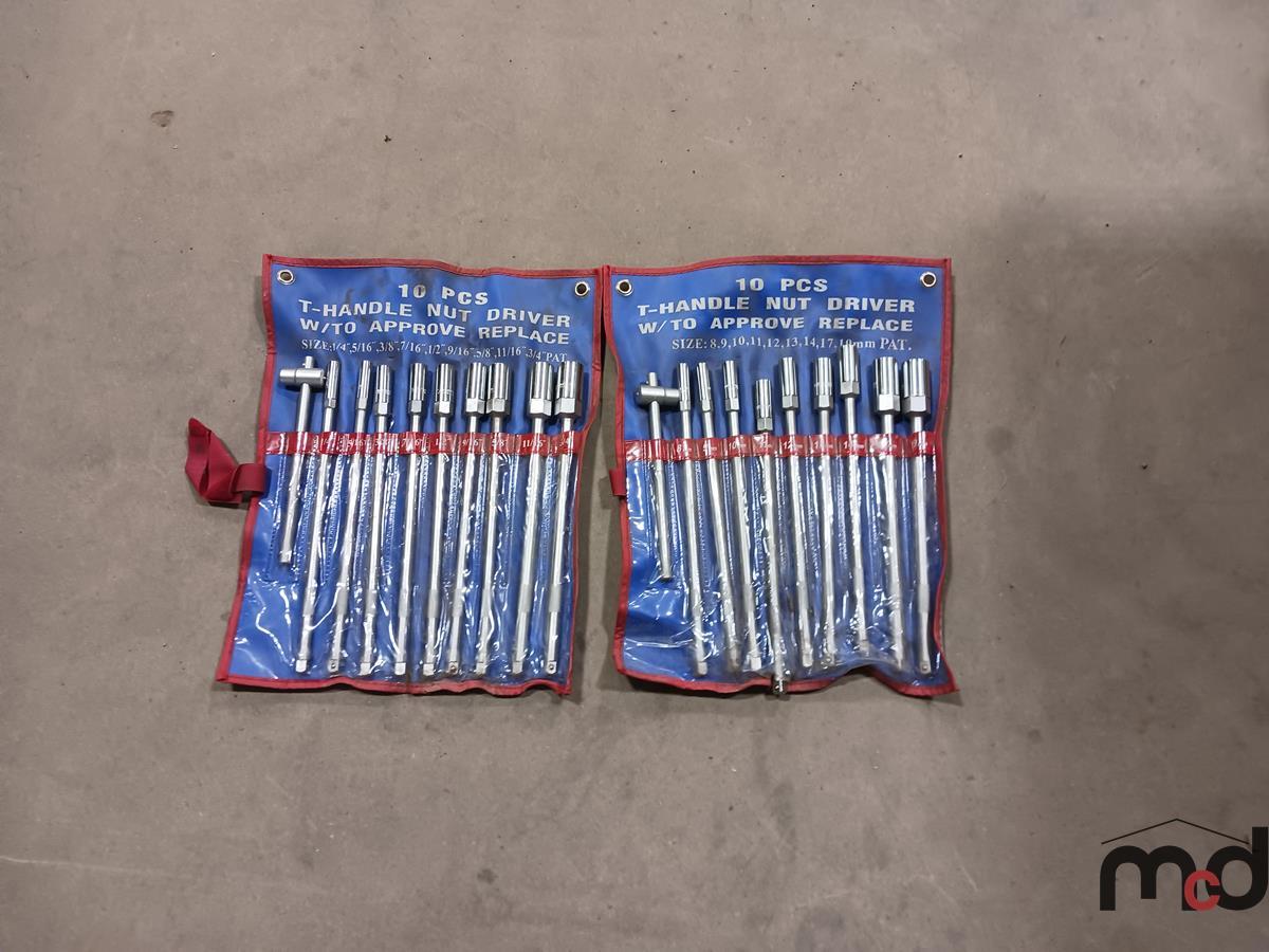 Metric and Imperial 10-Piece T-Handle Nut Driver Set