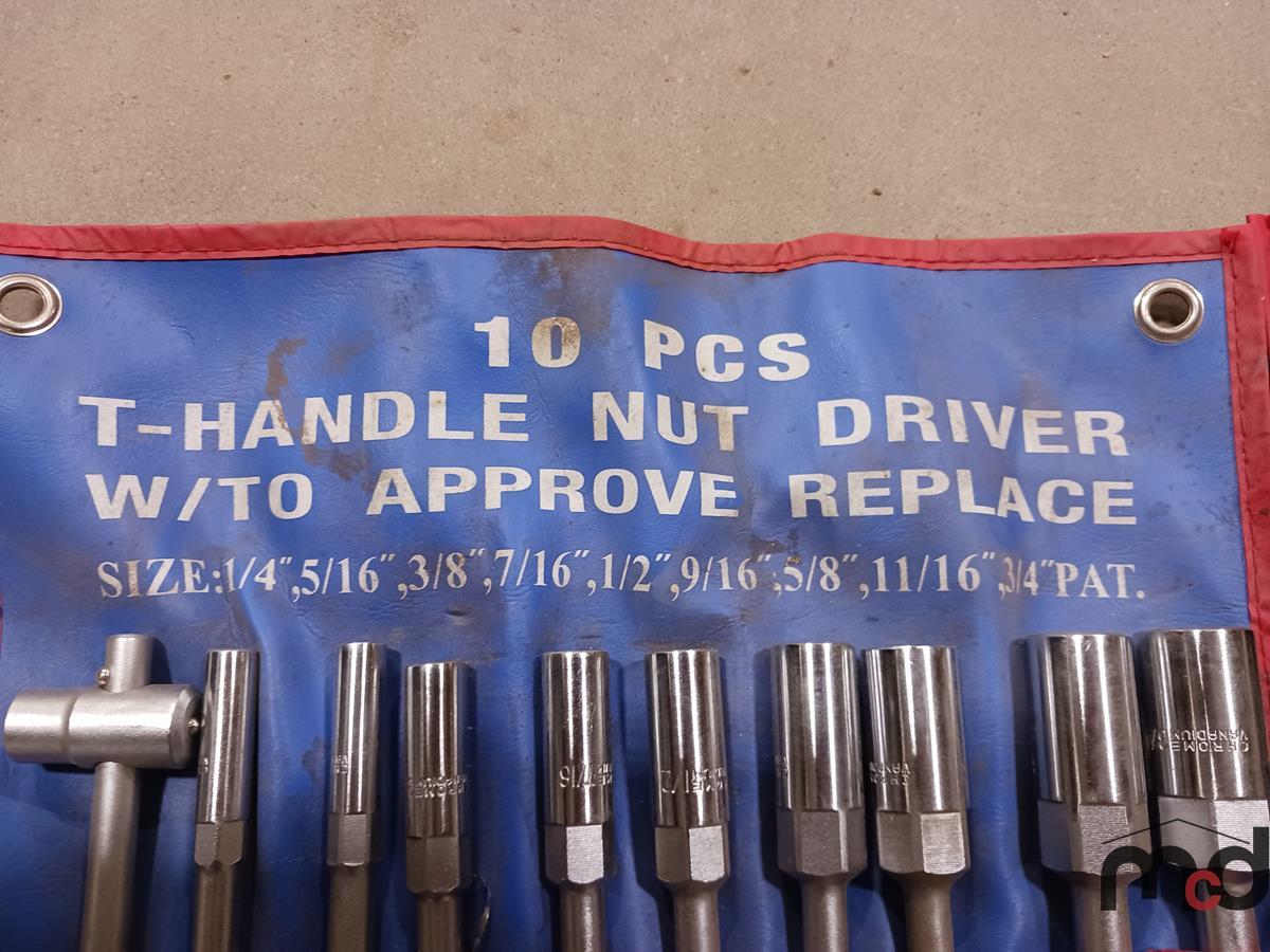 Metric and Imperial 10-Piece T-Handle Nut Driver Set