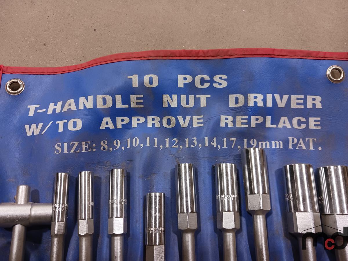 Metric and Imperial 10-Piece T-Handle Nut Driver Set