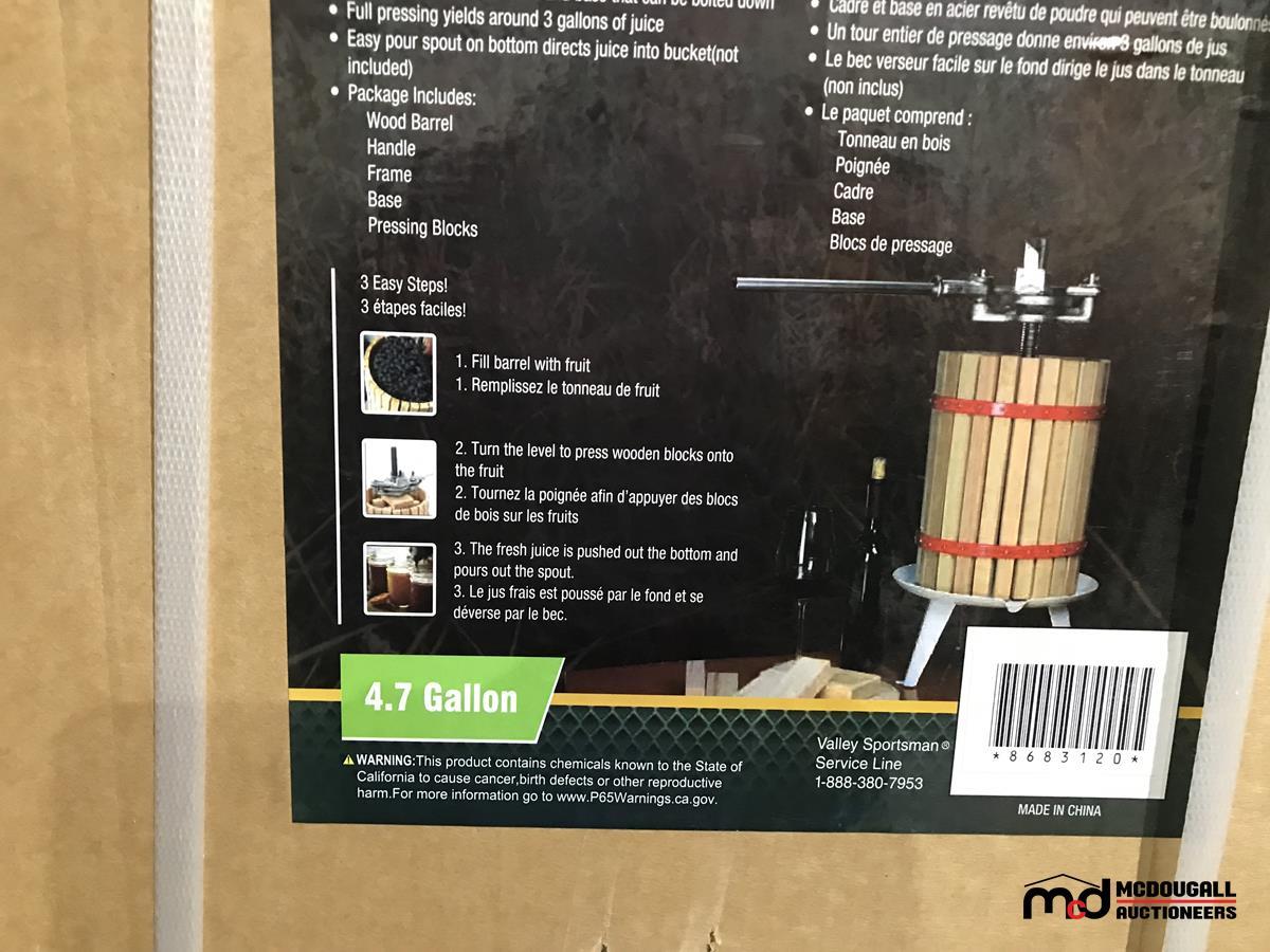 Valley Sportsman (19 Liters) Fruit and Wine Press