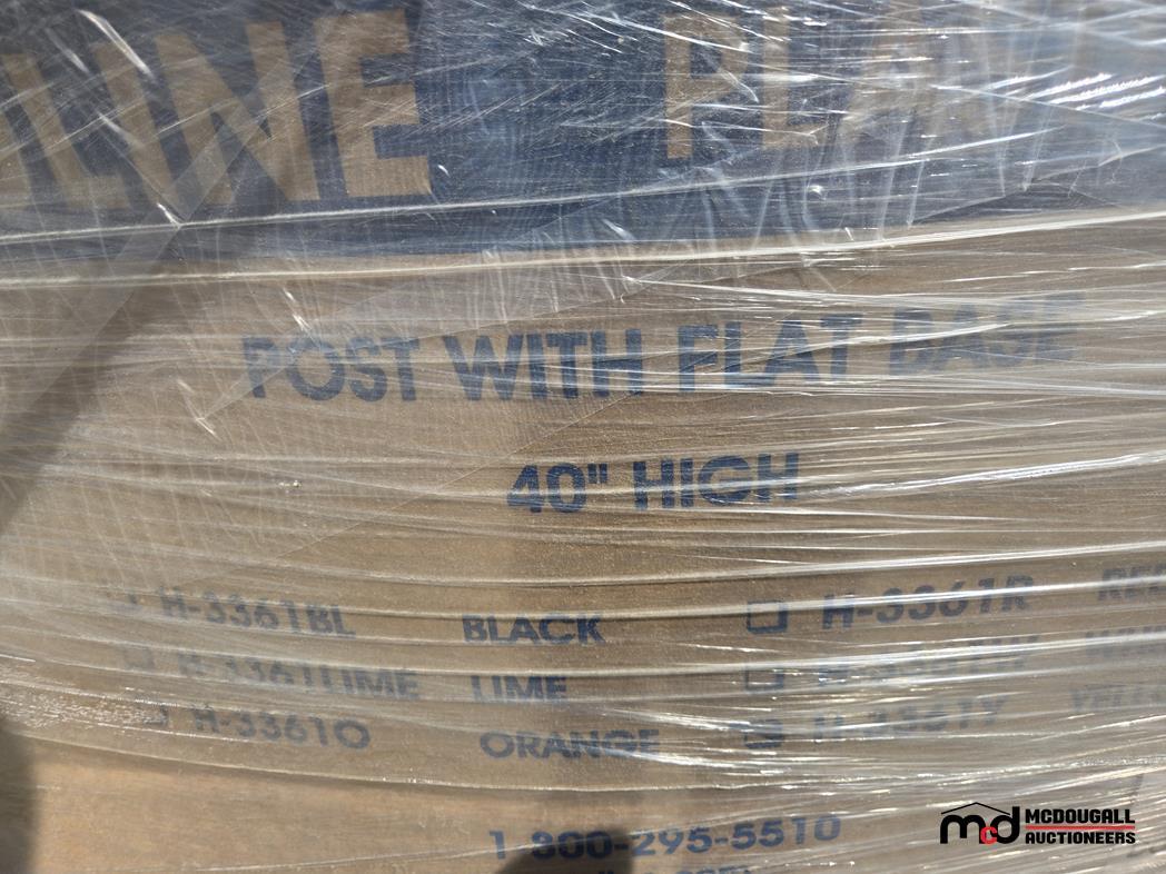 (2) Pallets of Uline Plastic Crowd Control Barriers