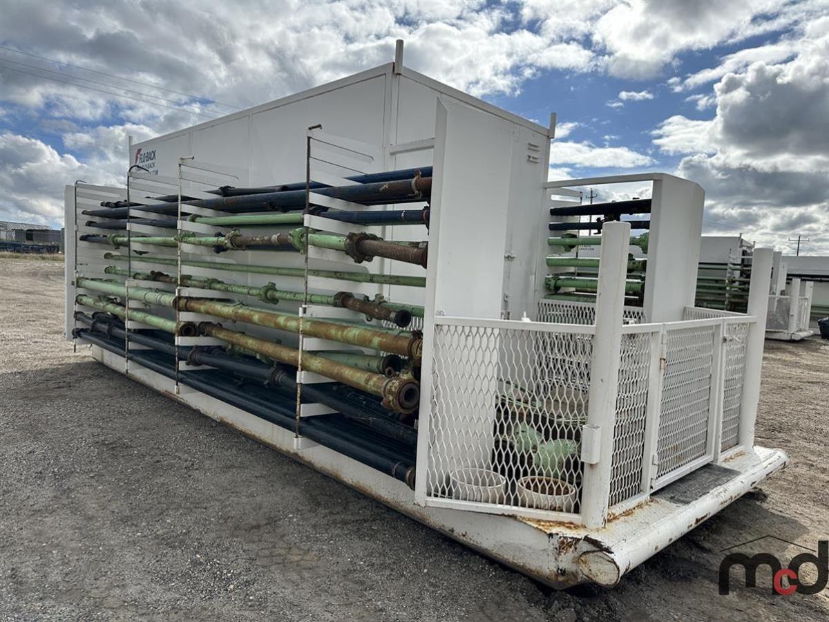 Flo-Back 10x24 Skid Mounted Pipe Shack