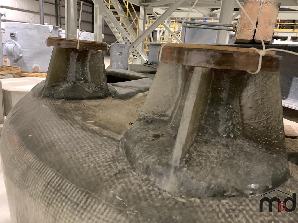 Polar Industrial Plastics Fibreglass Holding Tank w/ Agitator