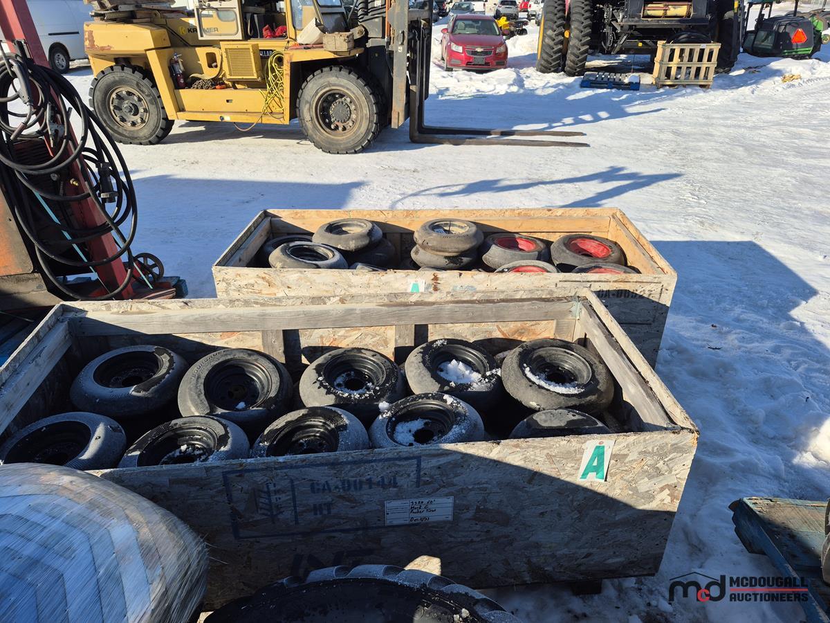 (2) Crates of Bourgault Packer Wheels