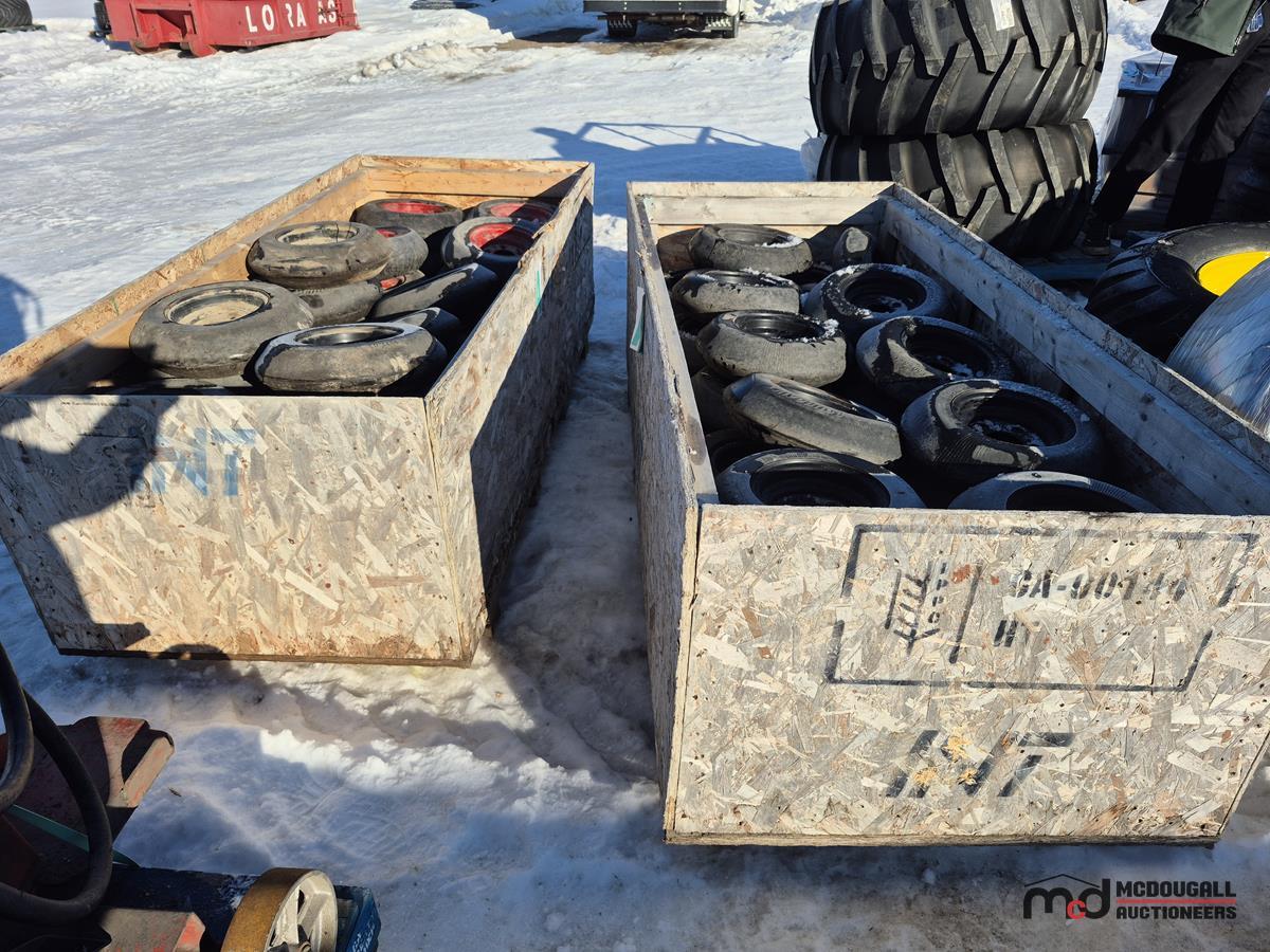 (2) Crates of Bourgault Packer Wheels