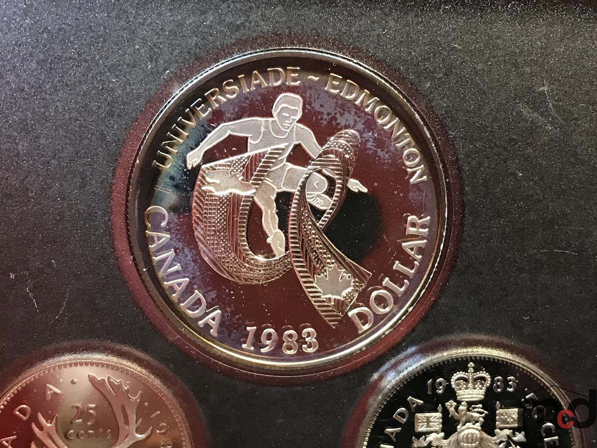 1983 Royal Canadian Mint (7) Coin Proof Year Set Cased/Box
