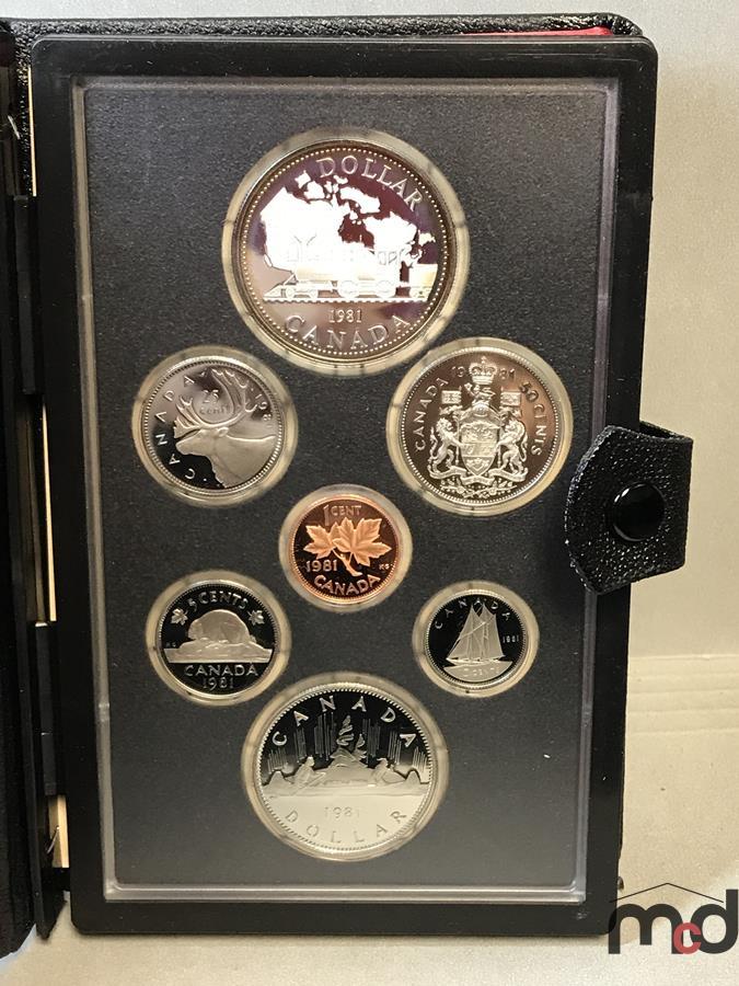 1981 Royal Canadian Mint (7) Coin Proof Year Set Cased/Box