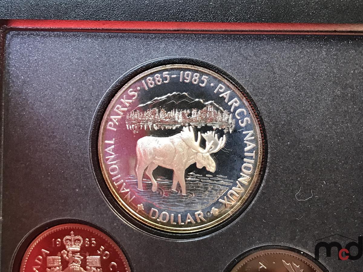 1985 Royal Canadian Mint (7) Coin Proof Year Set Cased/Box 1981 Royal ...