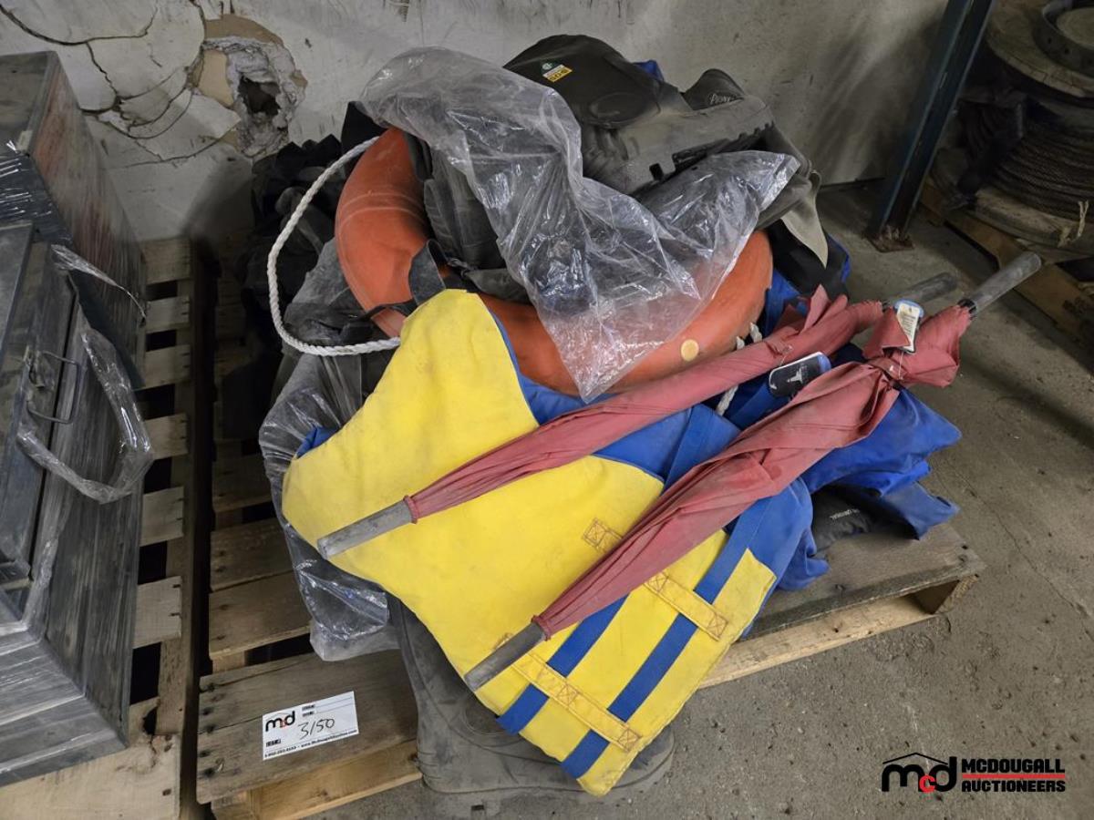 Assorted Waders, Life Vest and Misc.