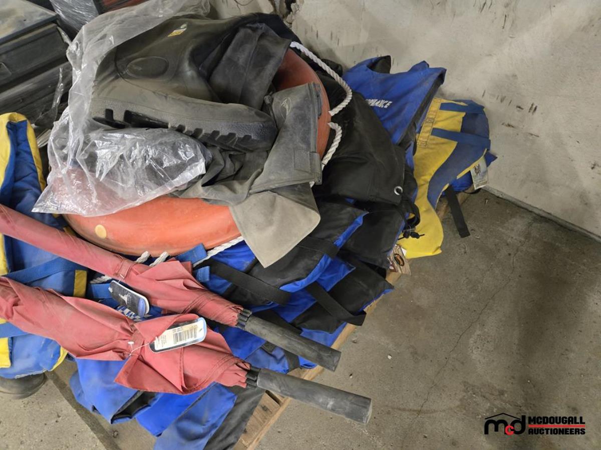 Assorted Waders, Life Vest and Misc.