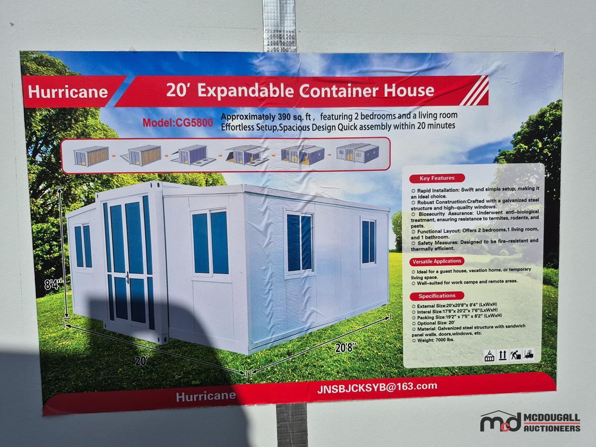 2025 Hurricane 20' Expandable Storage Shed