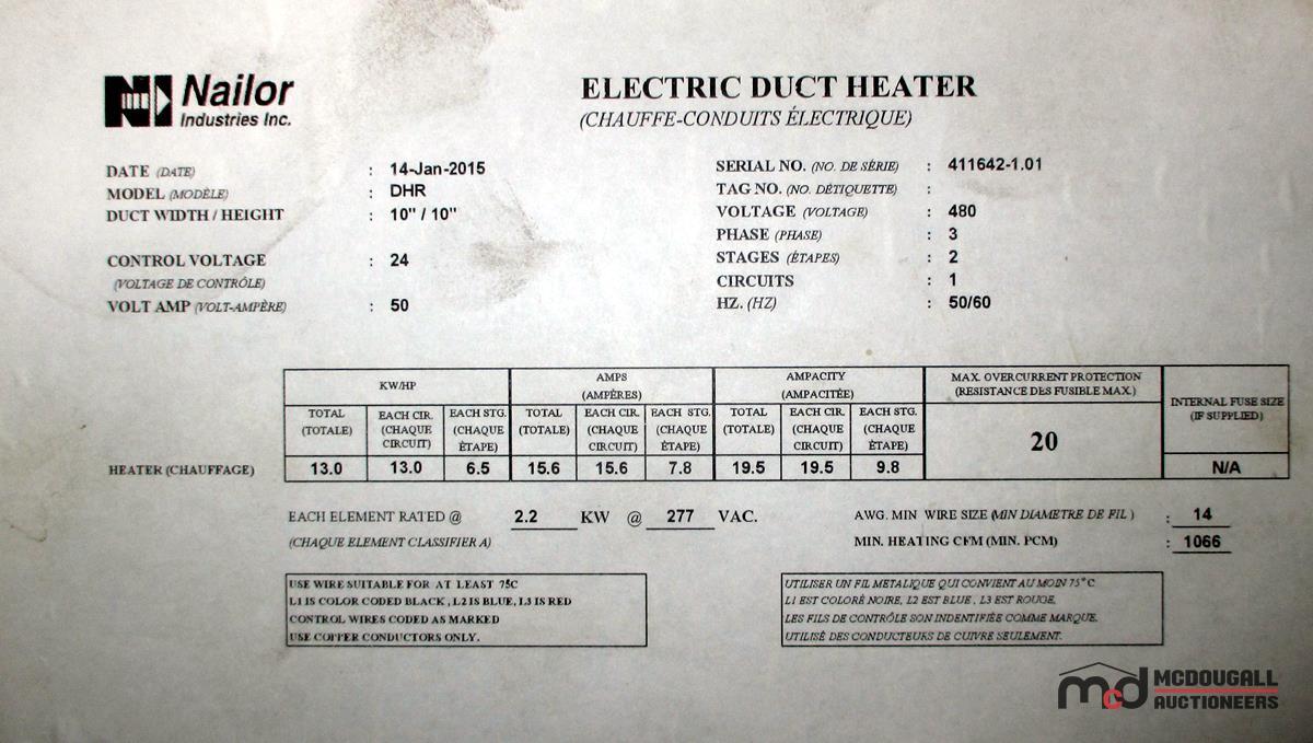 Nailor Duct Heater