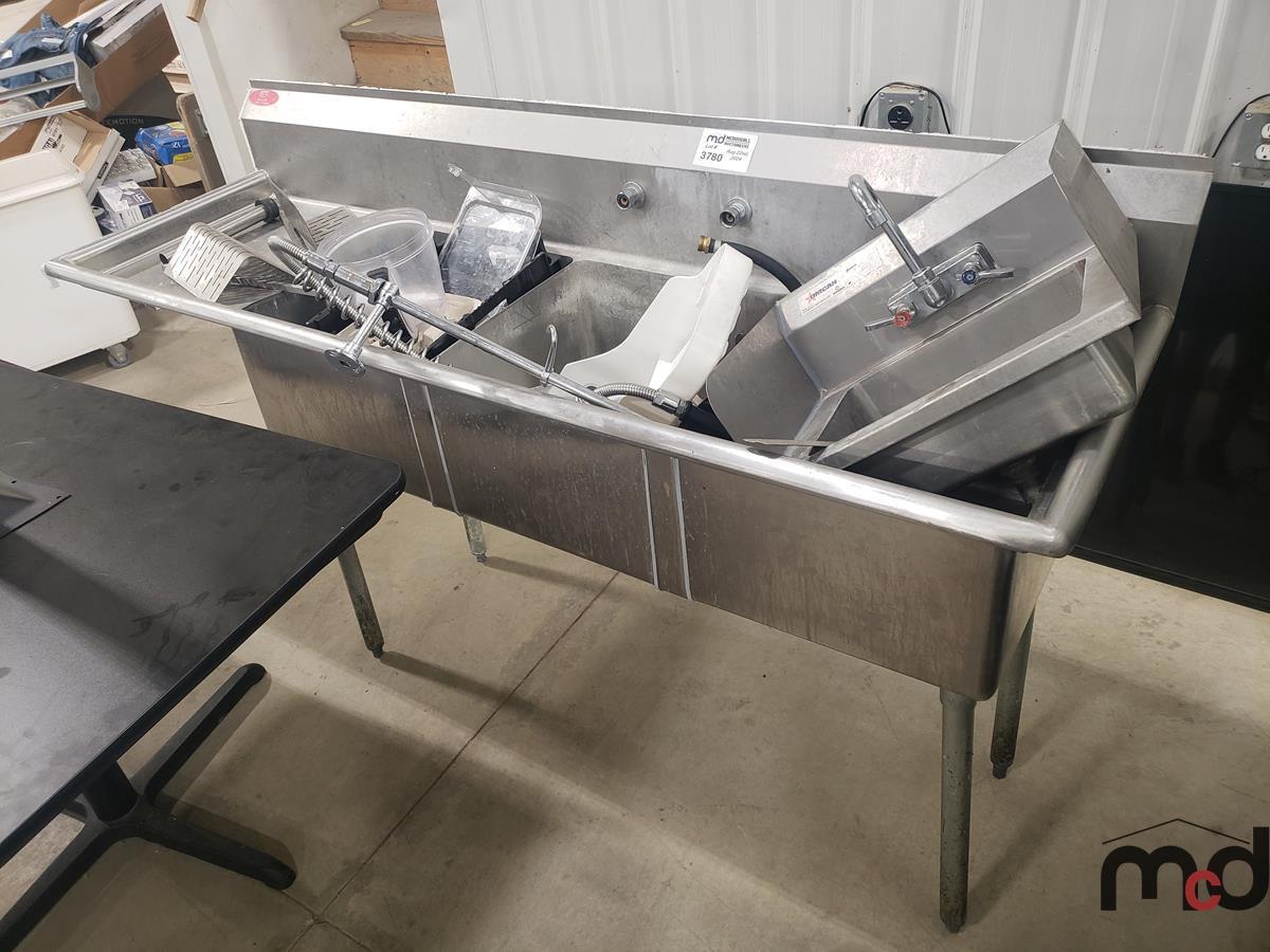 3-Section Stainless Steel Sink