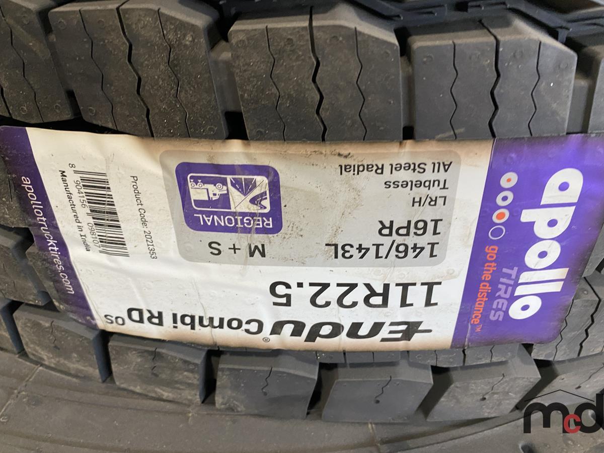 (8) Apollo Endu Tires (11R22.5-16PR)