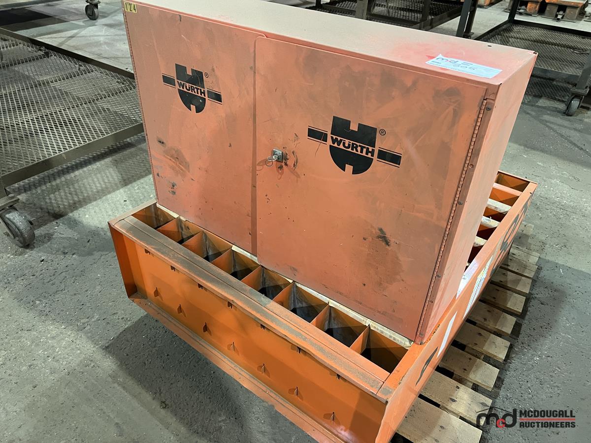 Wurth Bolt Bin w/ Contents & Storage Cabinet