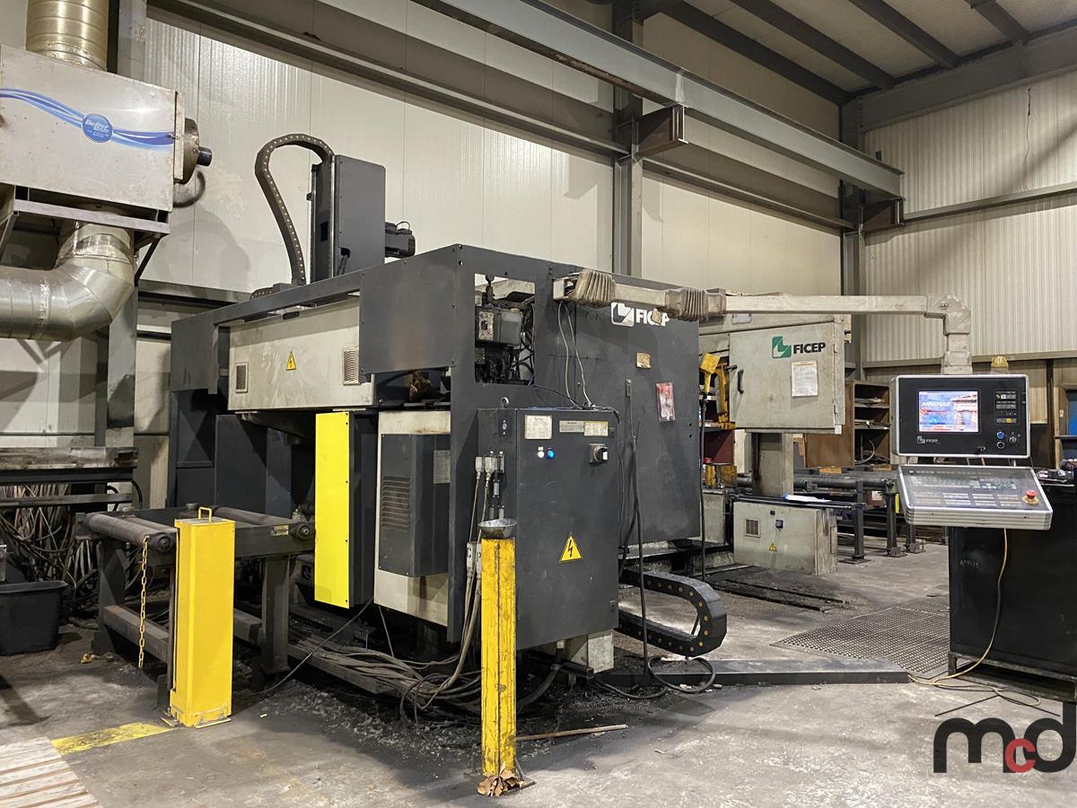 2007 Ficep 1001 DZB CNC Beam Drill Line Including Ficep Band Saw ...