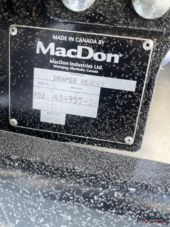 INSURANCE SALVAGE: 2024 MacDon FD245 Flex Draper Header