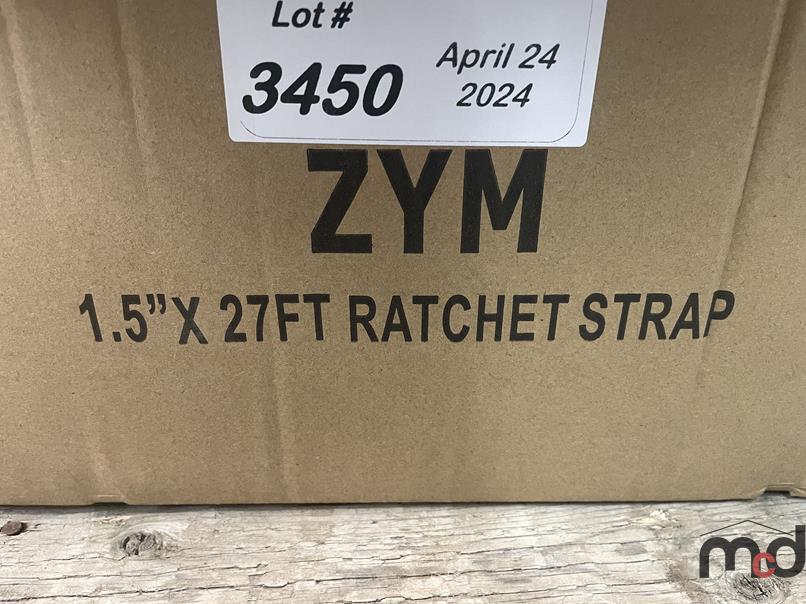 ZYM 1.5" x 27' Rachet Straps (10) Per Box