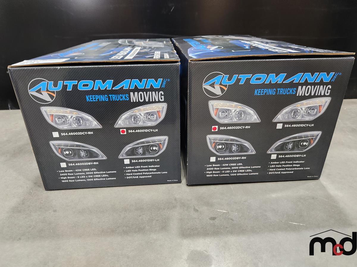 (2) Boxes of Automann LED Freightliner Headlights