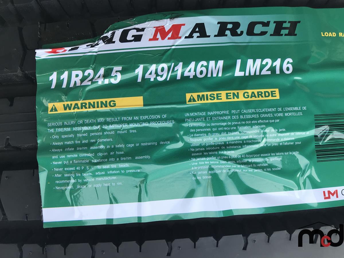 Unused Longmarch 11R24.5 LM216 Tire - Must Take 2 Times the Bid Price
