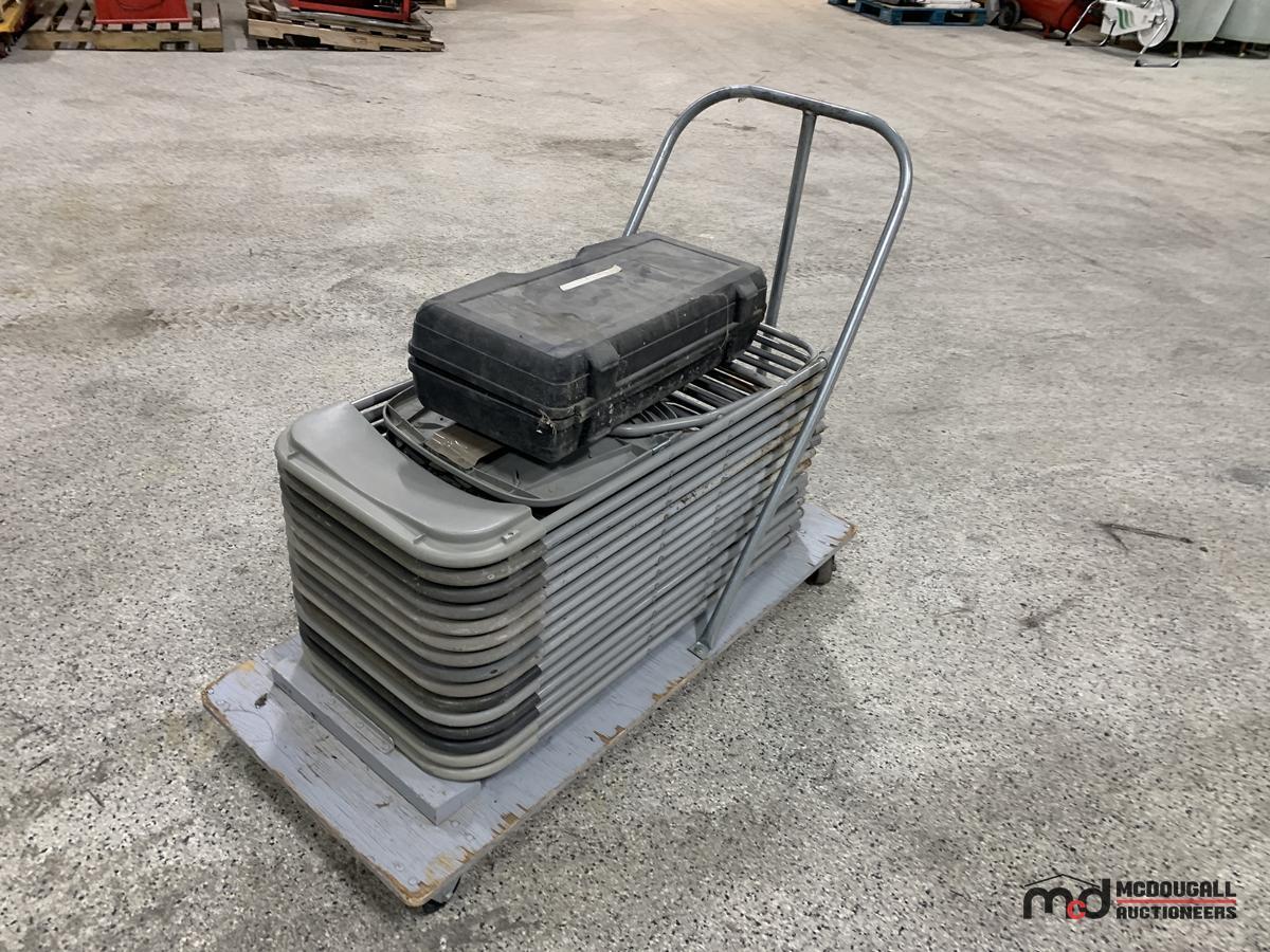 Quantity of Folding Chairs w/ Cart and Electric Pipe Threader