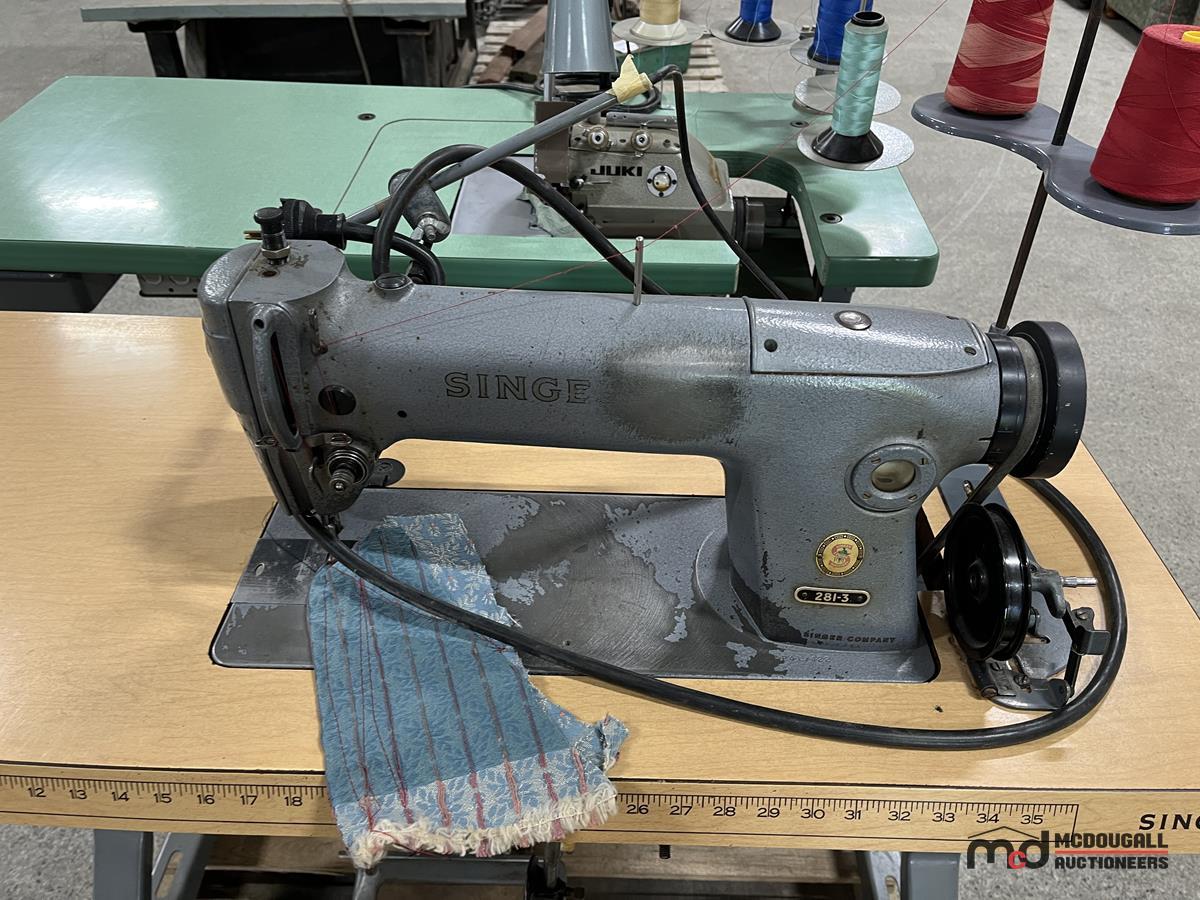 Juki MO-358 Overlock Machine & Singer 281-3 Sewing Machine