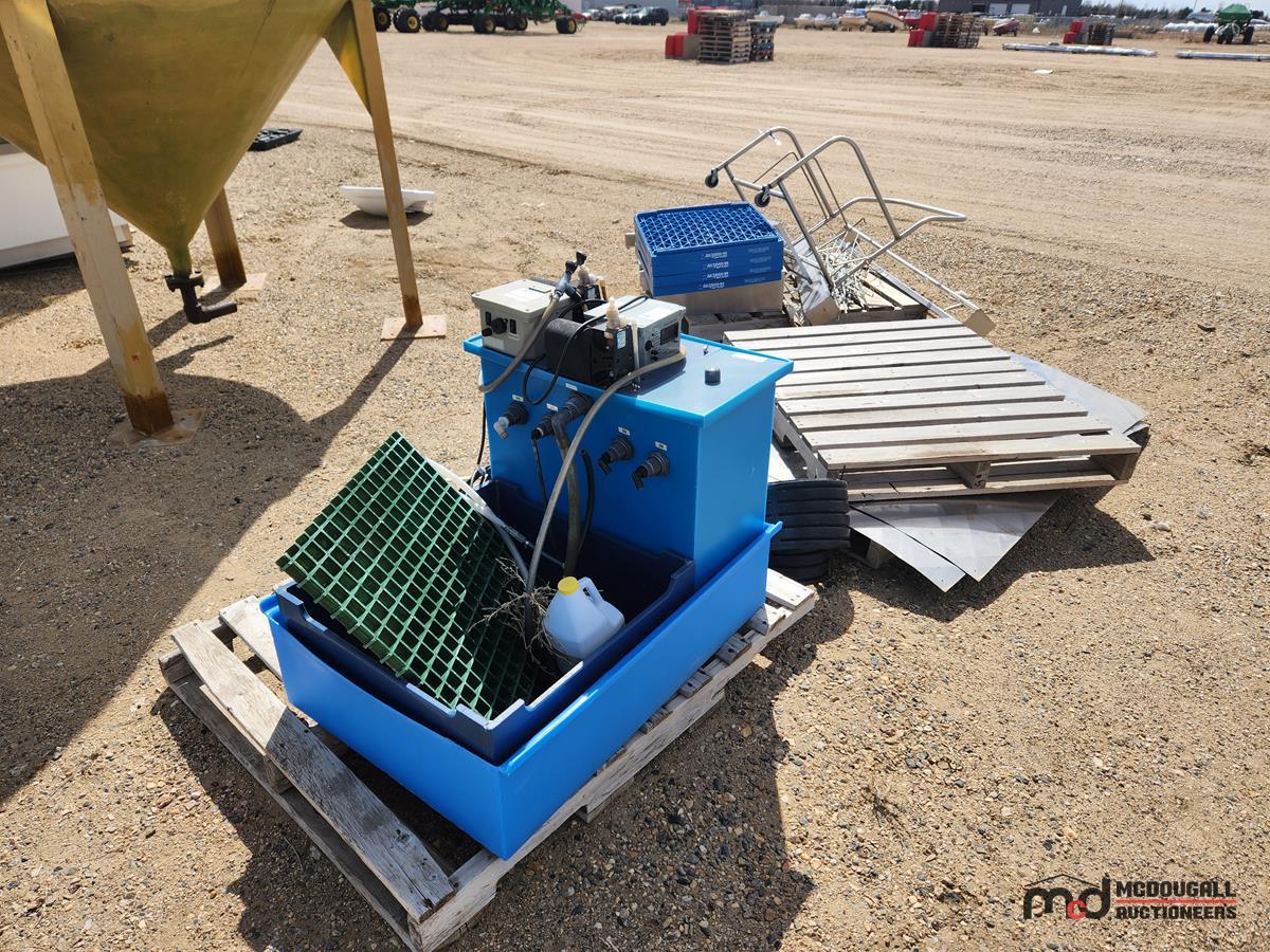 Pallet of Sheet Metal, Electrolytic Silver Recovery System, Blue Trays ...