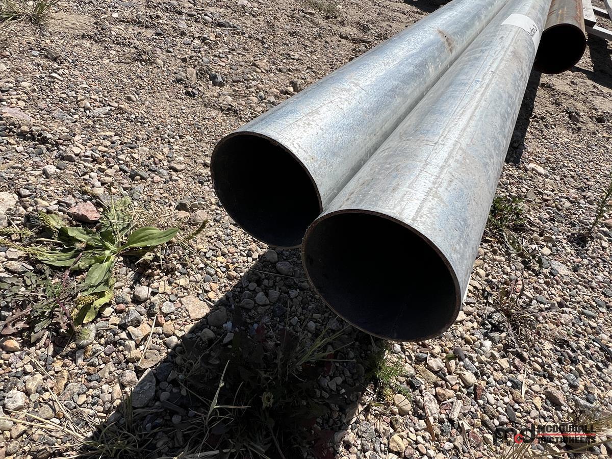 Assorted Galvanized Steel Hollow Round Tubing, Square Tubing & Steel Beams