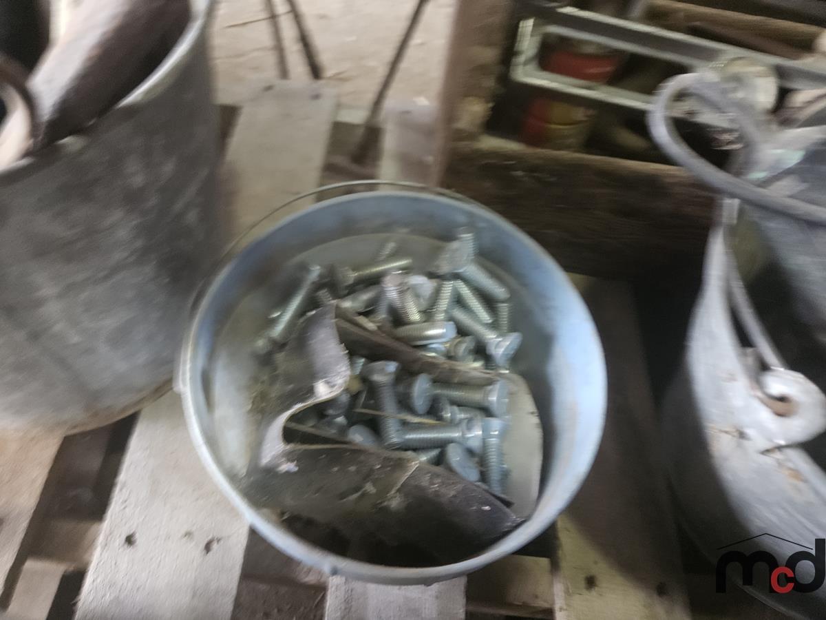 Pallet of Grease Guns, Pins, Tools and More