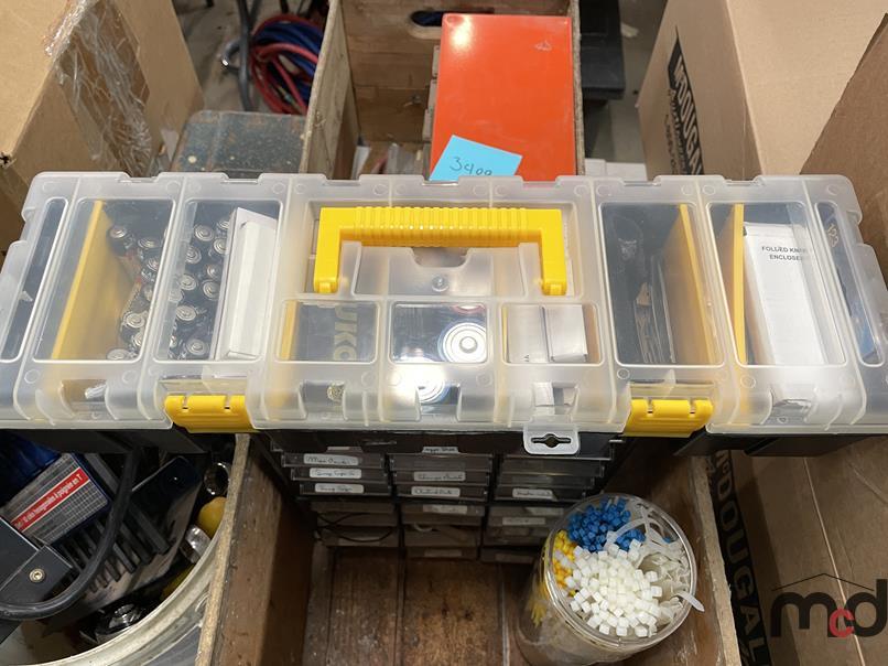 Screw Organizers, Bucket of Wrenches, Hex Key Set, Zip Ties