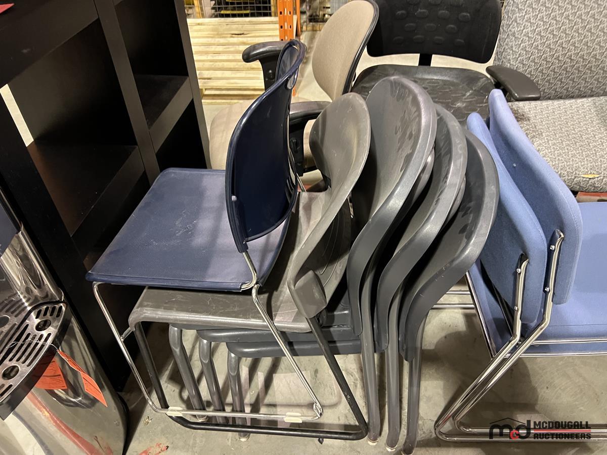 Projector Screen, Water Dispenser, Shelf & Office Chairs