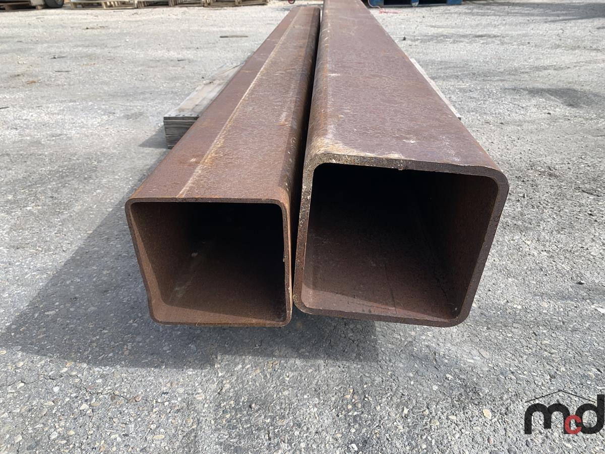 125'' x 8'' x 8'' (1/4) and 119'' x 10'' x 10'' (1/2) Steel Square Tubing
