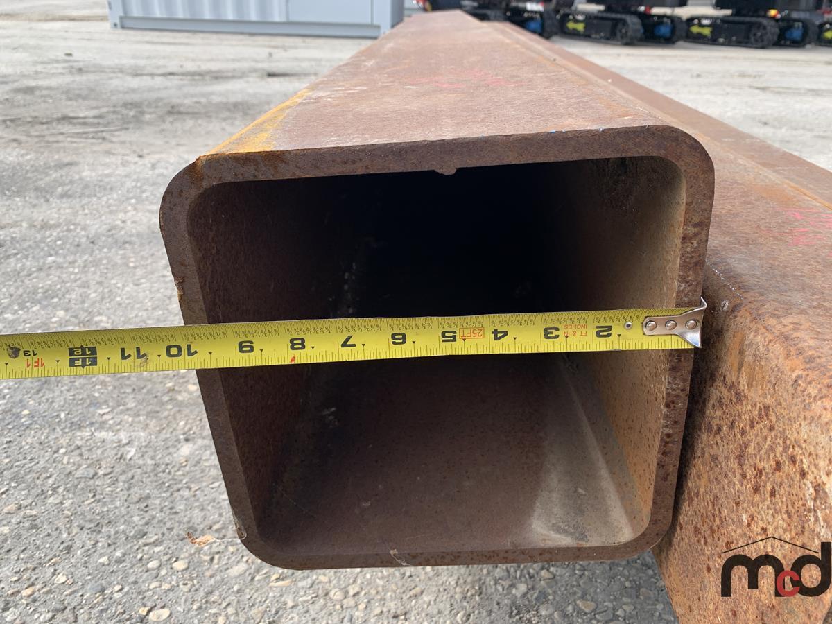 125'' x 8'' x 8'' (1/4) and 119'' x 10'' x 10'' (1/2) Steel Square Tubing