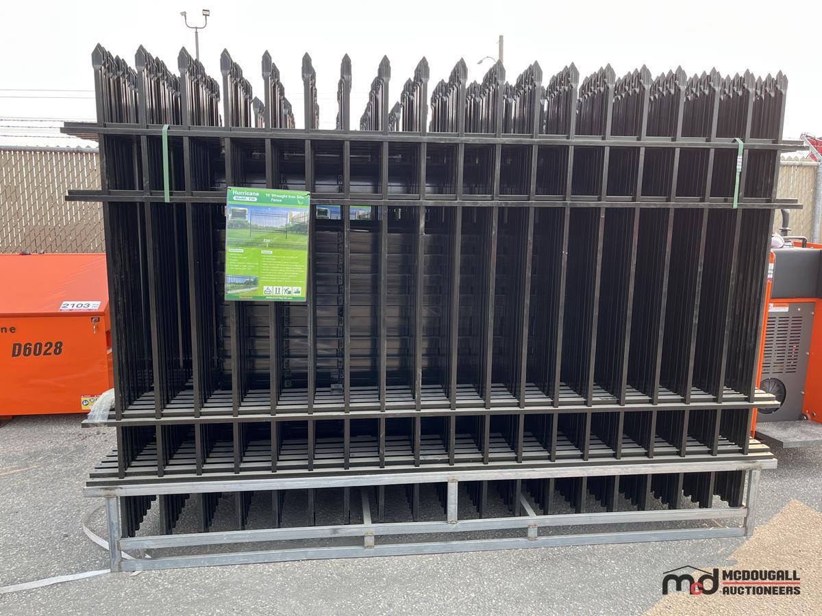 (22) Hurricane 10' Wrought Iron Site Fence Panels
