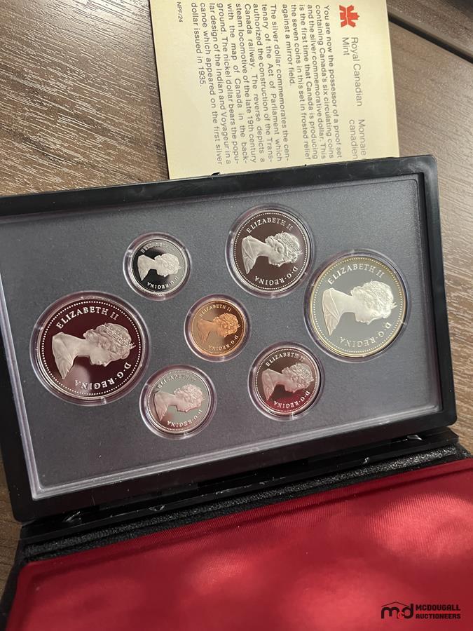 Royal Canadian Mint 1981, 82, 87 & 92 Proof Year Sets & 1974 Prestige Set