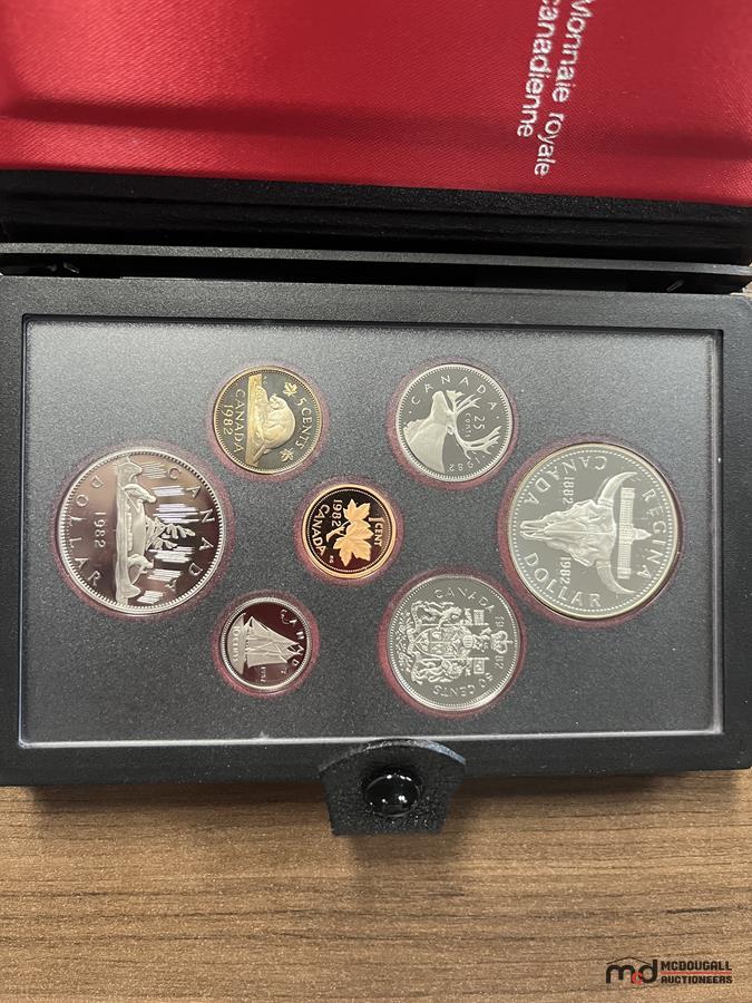 Royal Canadian Mint 1981, 82, 87 & 92 Proof Year Sets & 1974 Prestige Set