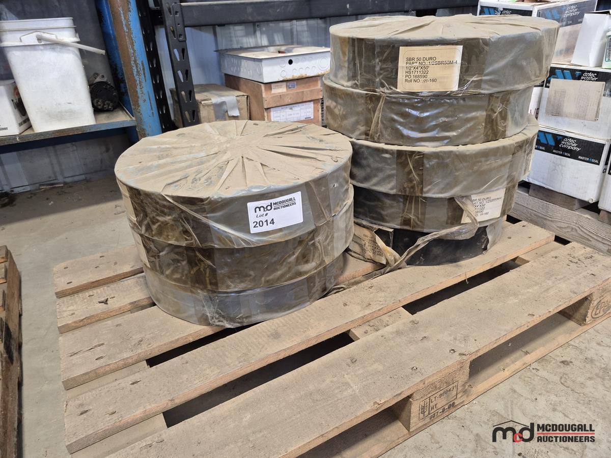 (8) SBR 50 Duro Rubber Rolls