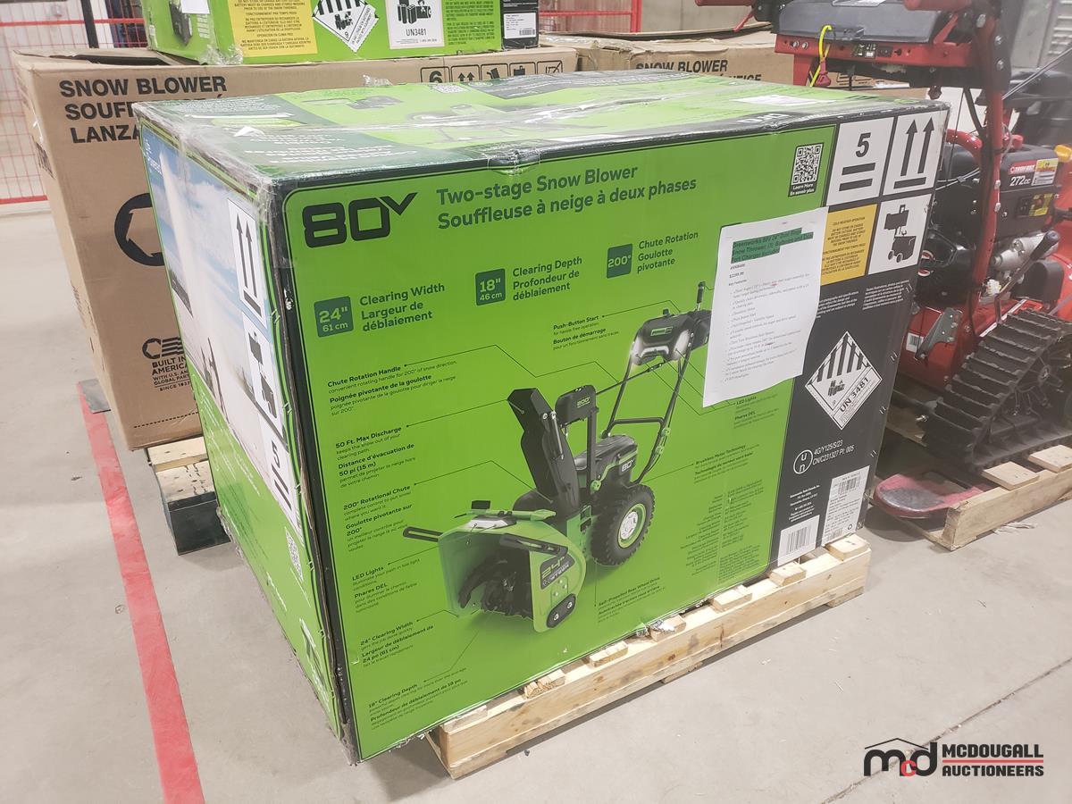 24'' Greenworks Snow Blower (In Box)