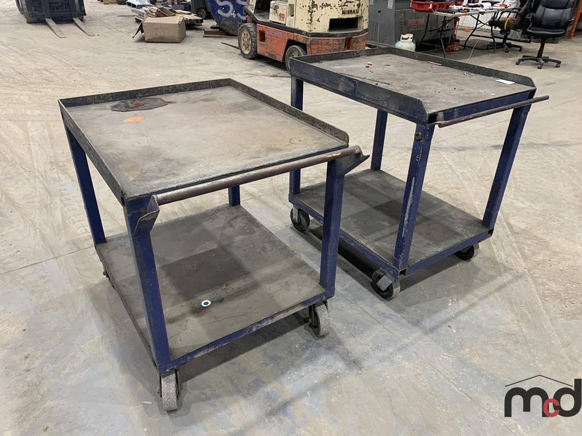 (2) 2-Tier Steel Carts