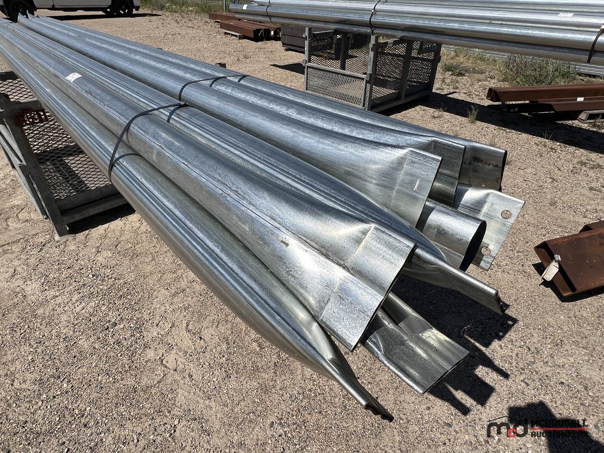Galvanized Steel 5'' Hollow Round Tubing