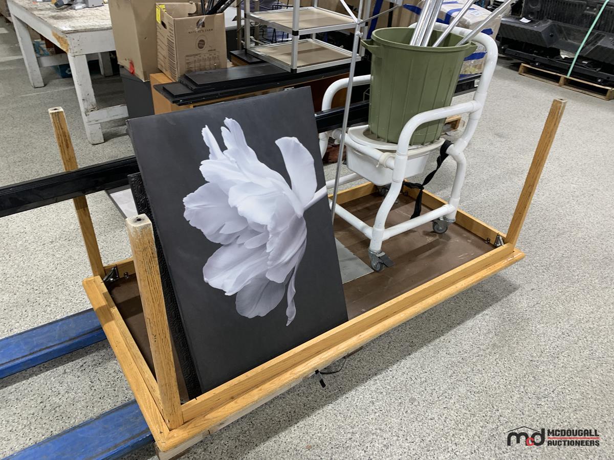 Pallet of Table, Projector Screen and More