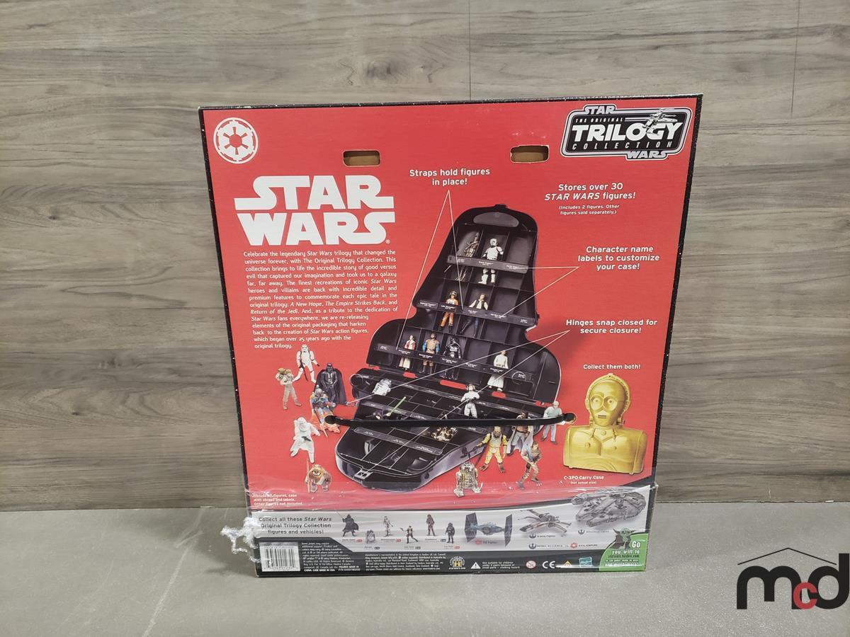 Star Wars Darth Vader Figure Carry Case w/ Han Solo And Chewbacca Figures