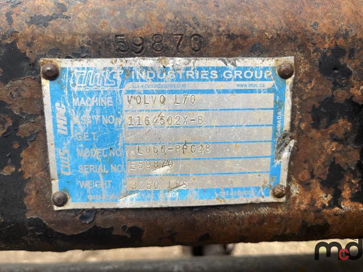 CWS Grapple Forks Attachment (To Fit Volvo L70)