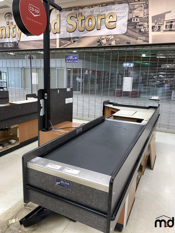 Single Cashier Counter w/ Bel-Par Conveyor
