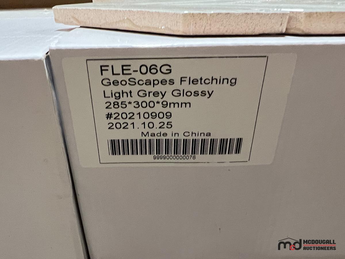 Geoscapes Fletching Light Grey Glossy Mosaic Tile