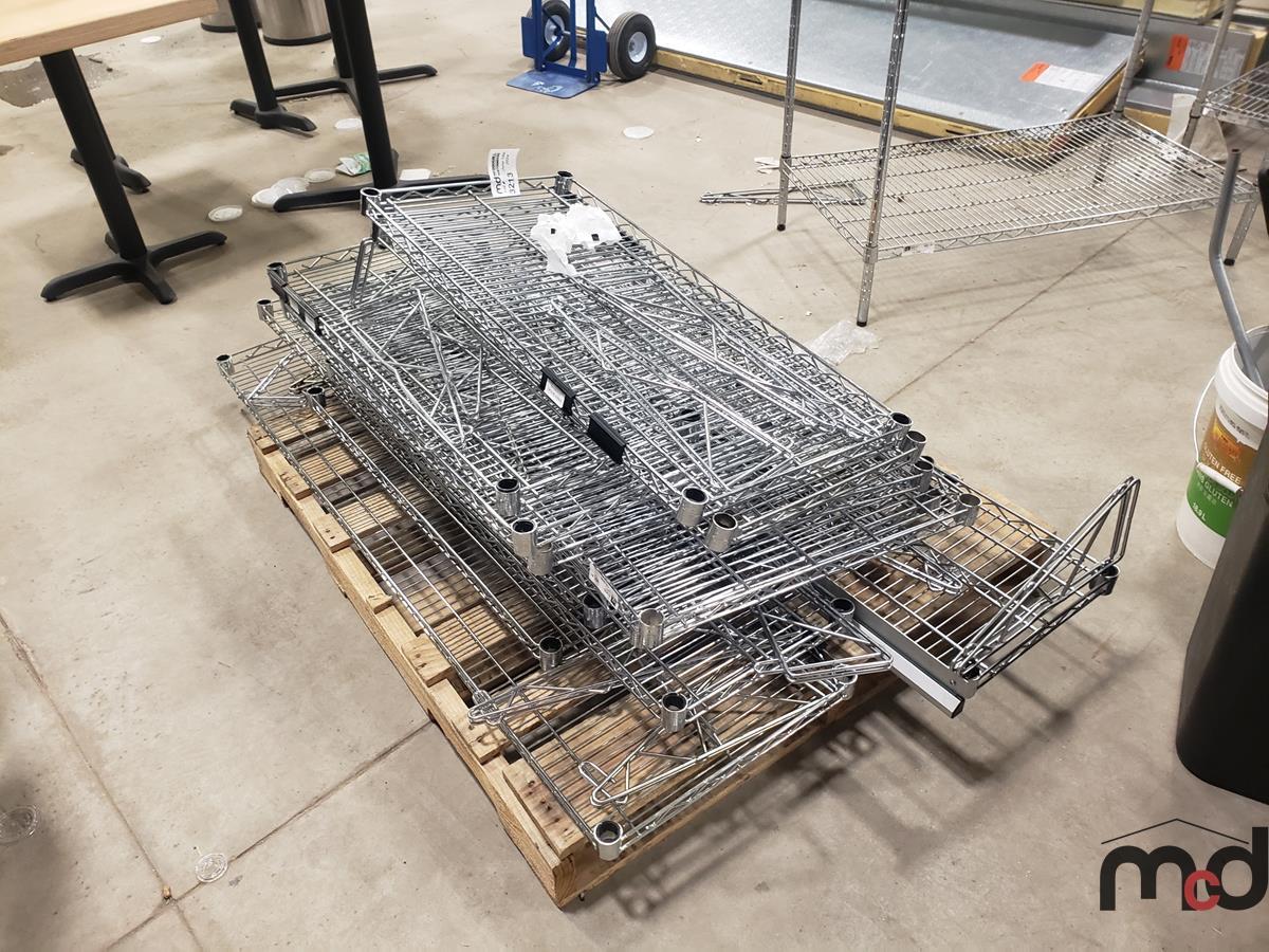 Pallet of Wire Rack Shelving Parts