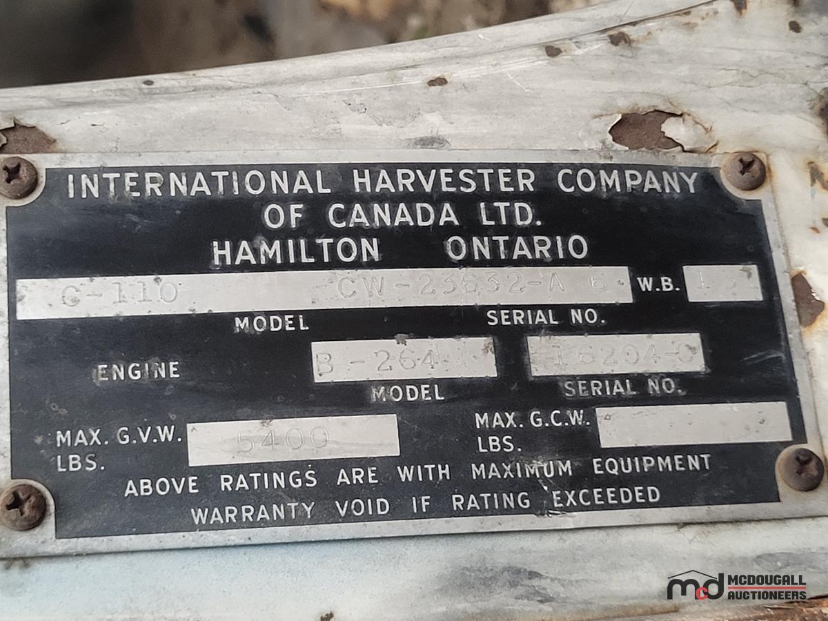 1962 International C110 Truck (Non Runner)