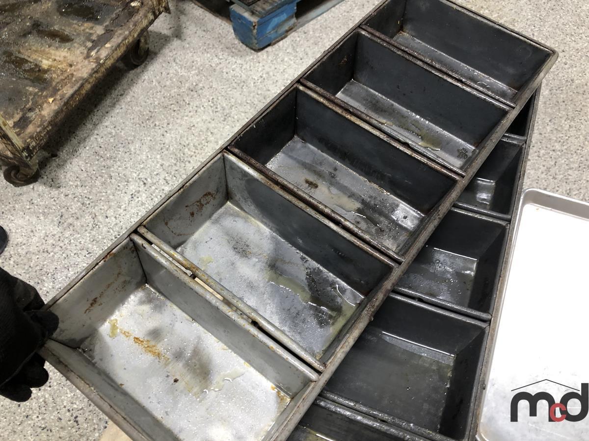 (12) Bread Pans, (5) Loaves Per Pan (26" x 9" x 3")