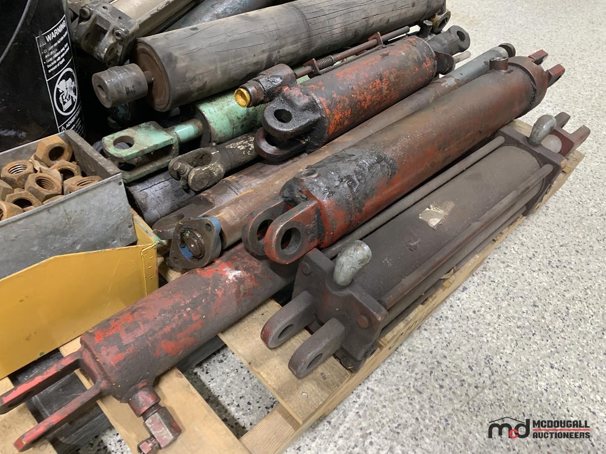 Pallet of Hydraulic Cylinders and Hardware
